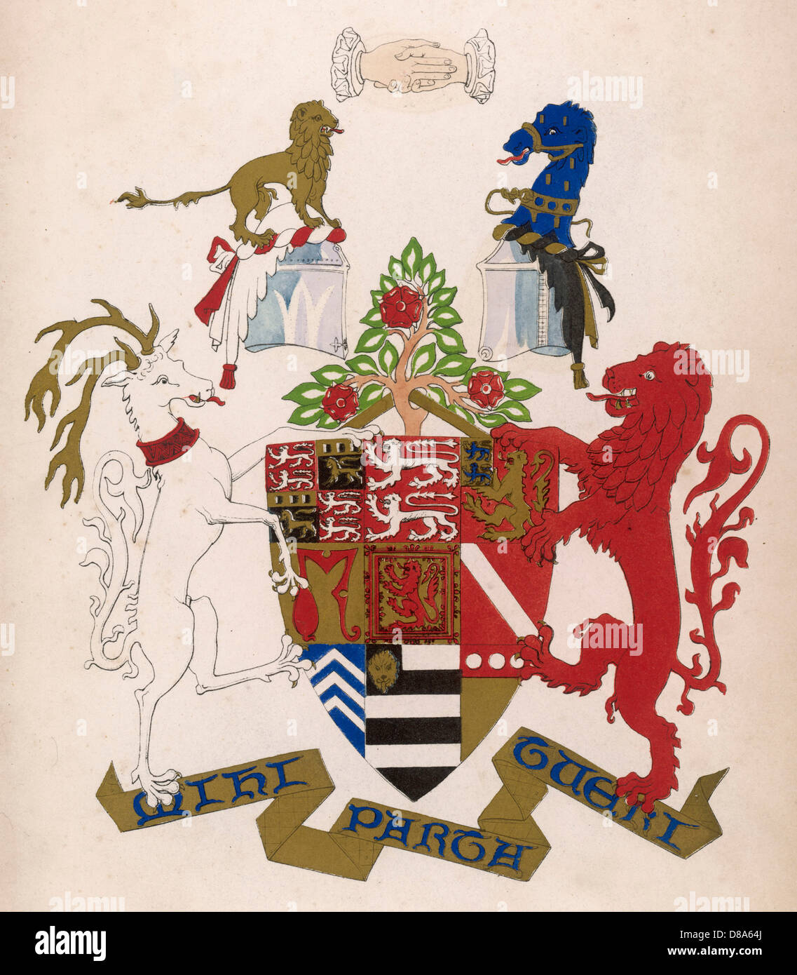 LE STRANGE COAT OF ARMS Stock Photo - Alamy