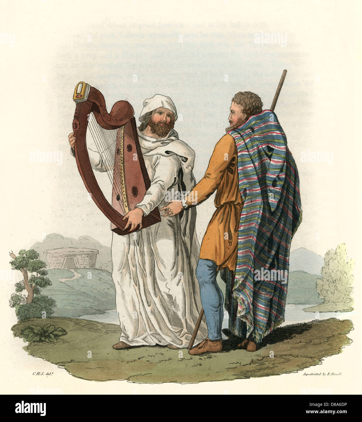 IRISH DRUID AND OLLAMH Stock Photo - Alamy