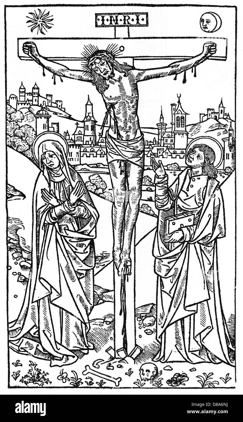 Mary cross jesus Black and White Stock Photos & Images - Alamy