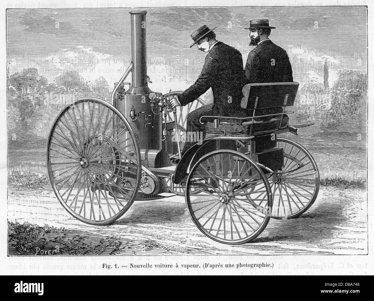 French Steam Carriage 1884 Stock Photo - Alamy