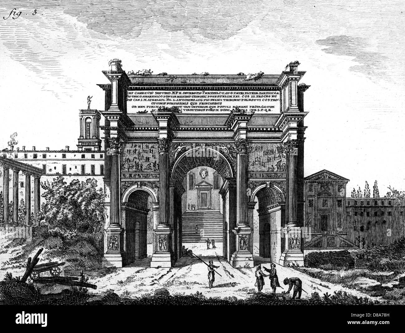 Arch of septimus rome Black and White Stock Photos & Images - Alamy