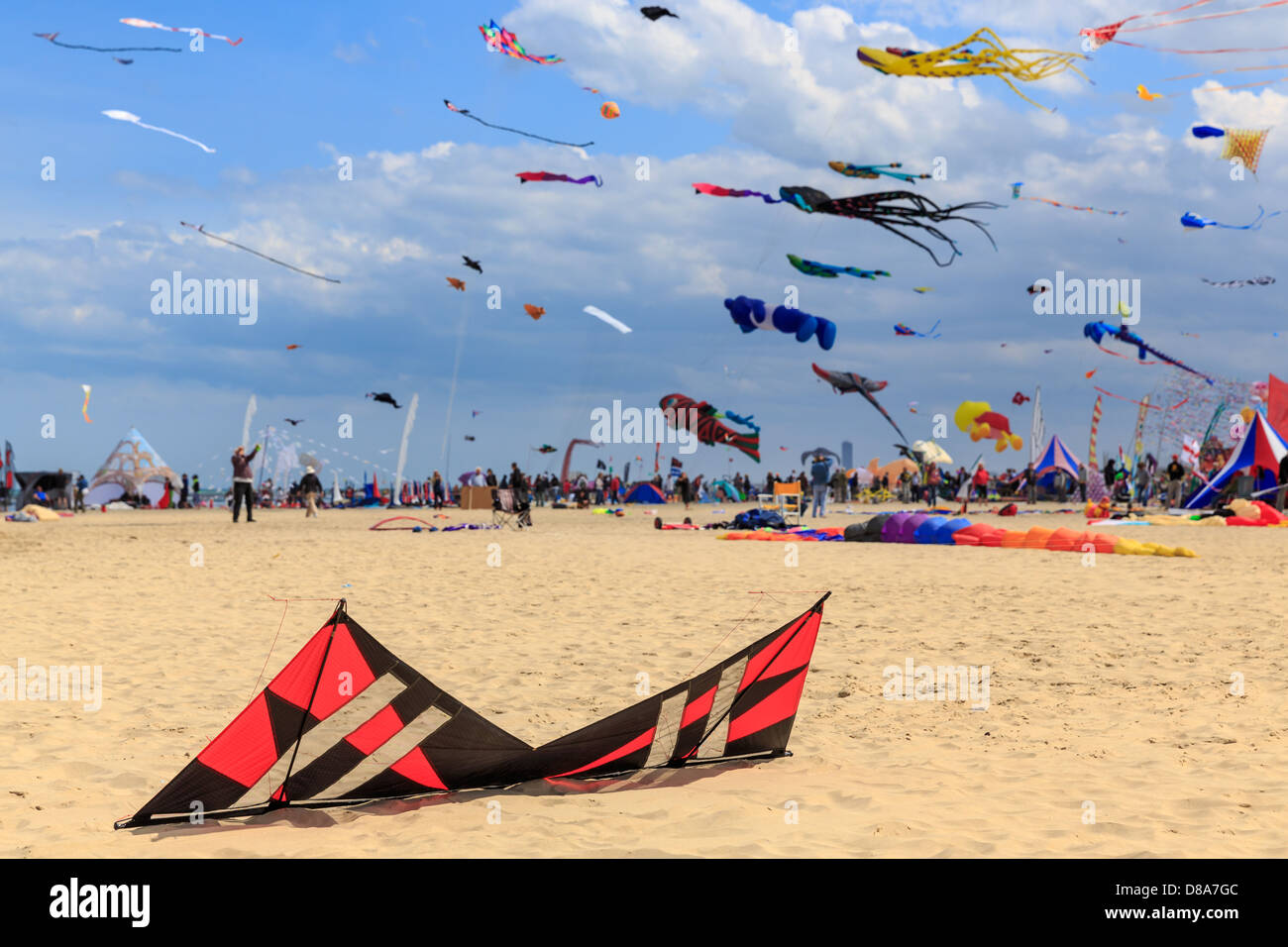 Kites at the International Kite Festival in Cervia, Emilia Romagna ...