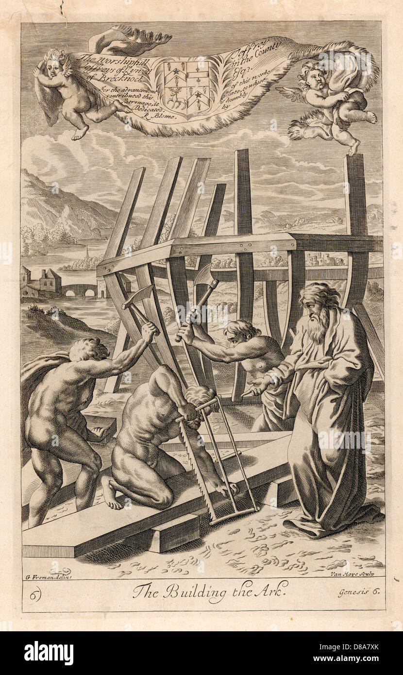 NOAH BUILDS THE ARK Stock Photo - Alamy