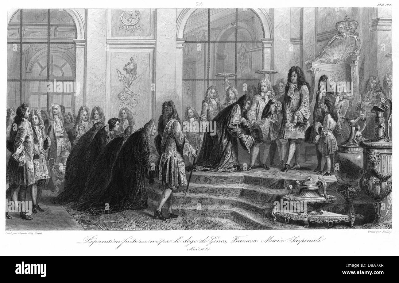 LOUIS XIV AND GENOA Stock Photo - Alamy