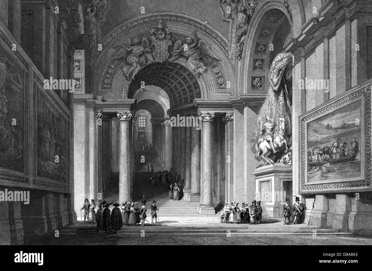 At the vatican in rome Black and White Stock Photos & Images - Alamy