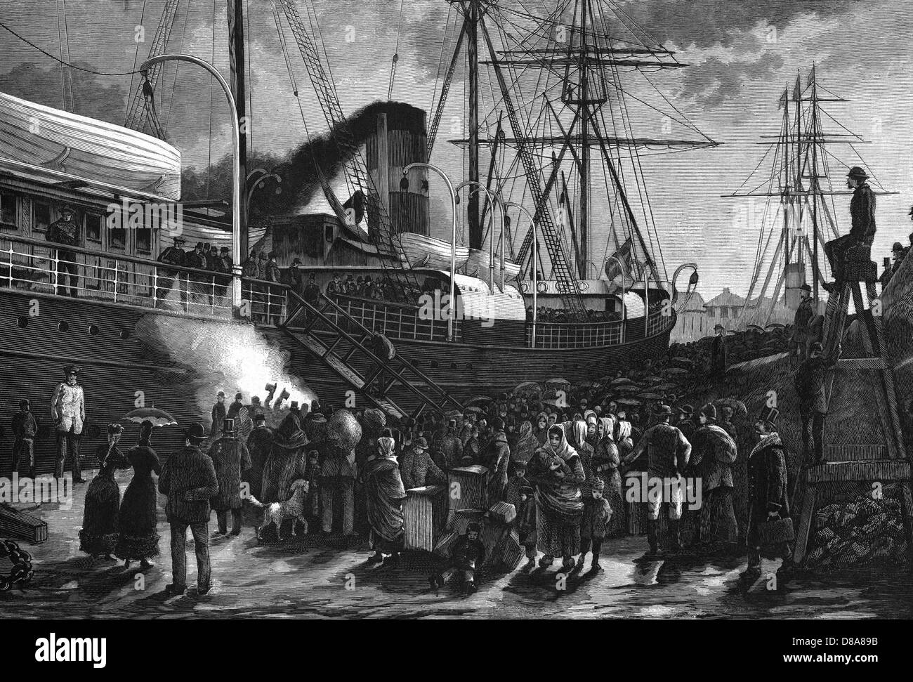 Emigrant ship Black and White Stock Photos & Images - Alamy