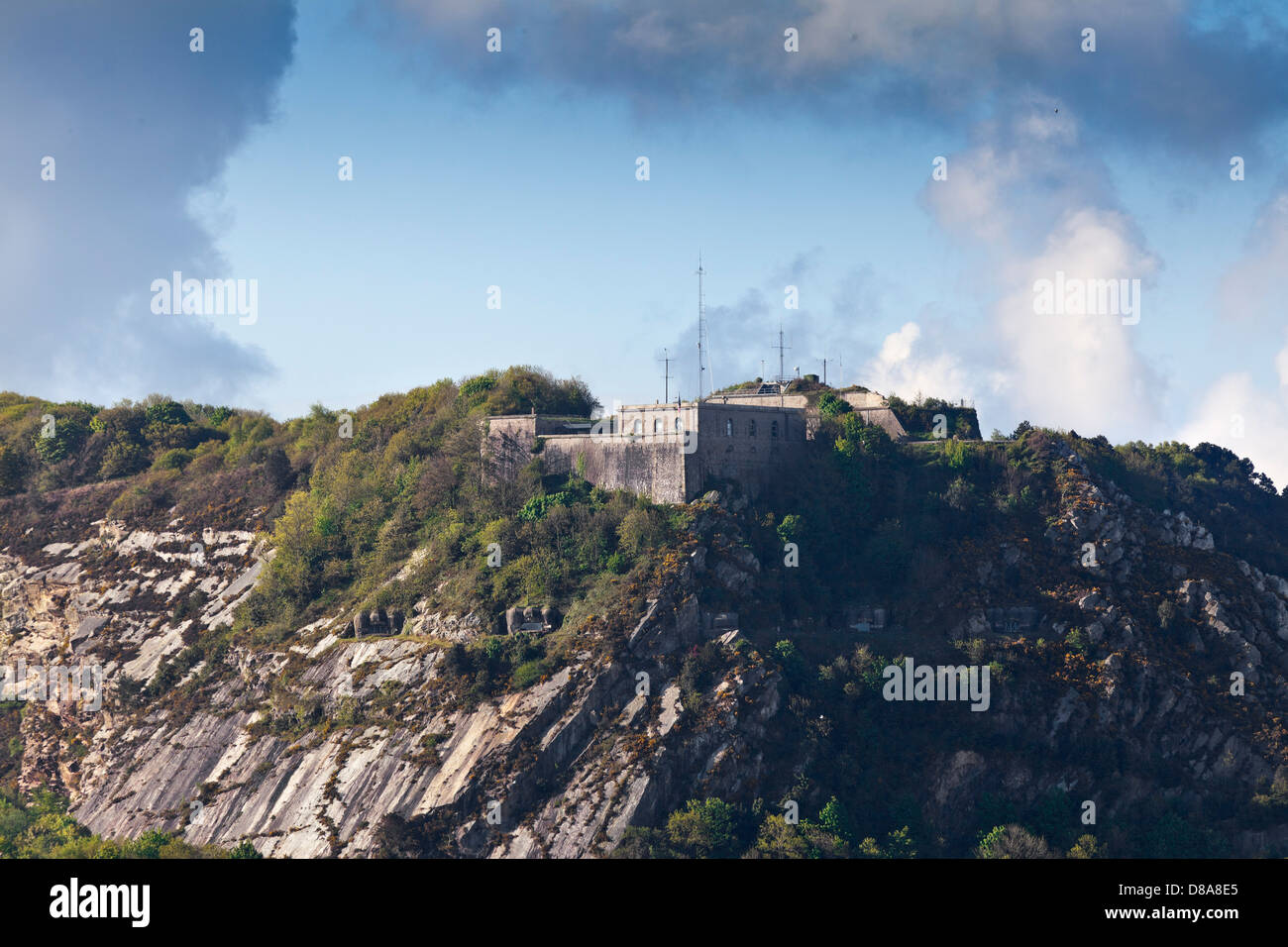 Cherbourg hilltop fortress, Fort du Roule, perched on the Point de Vue ...