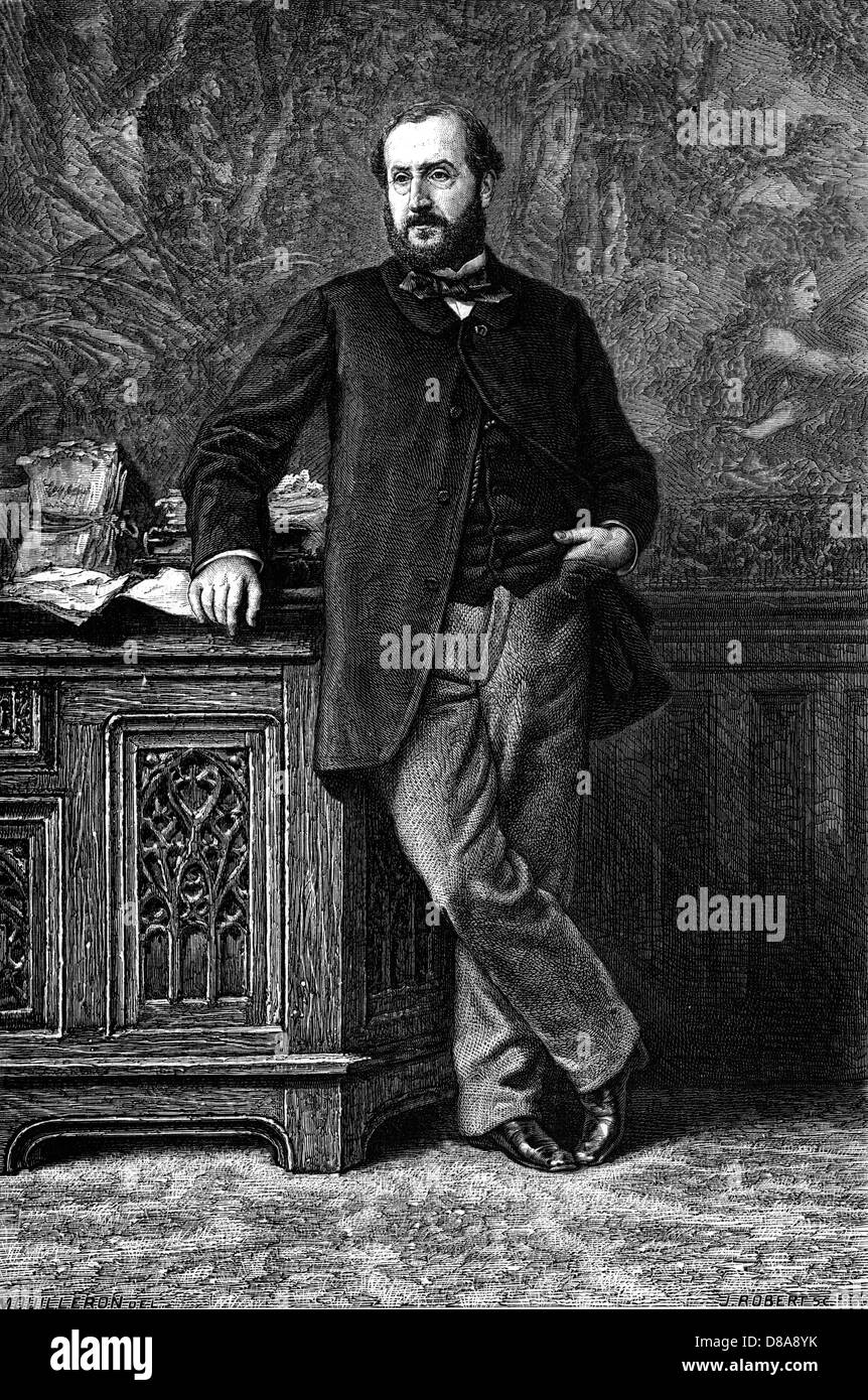 Guillaume victor emile augier 1820 1889 a french playwright hi-res ...