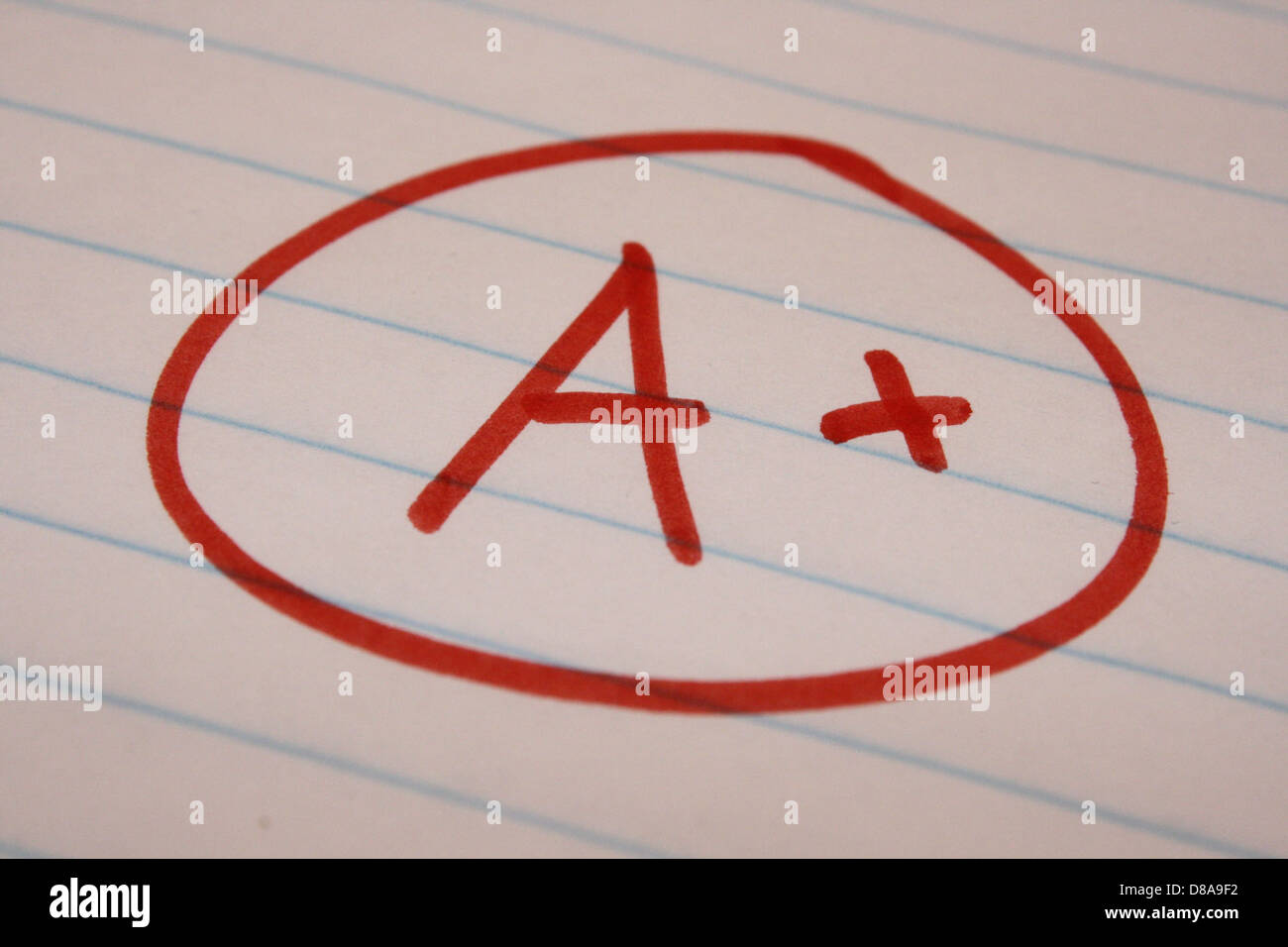 a plus school letter grade Stock Photo - Alamy