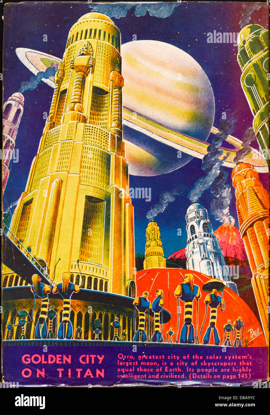 A City On Titan Stock Photo - Alamy