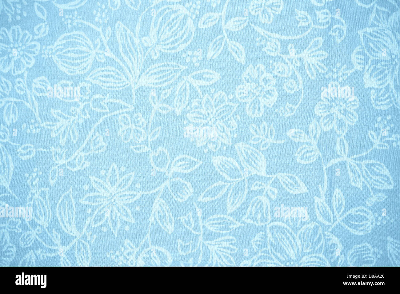 A soft, baby blue fabric featuring a subtle floral pattern, commonly ...