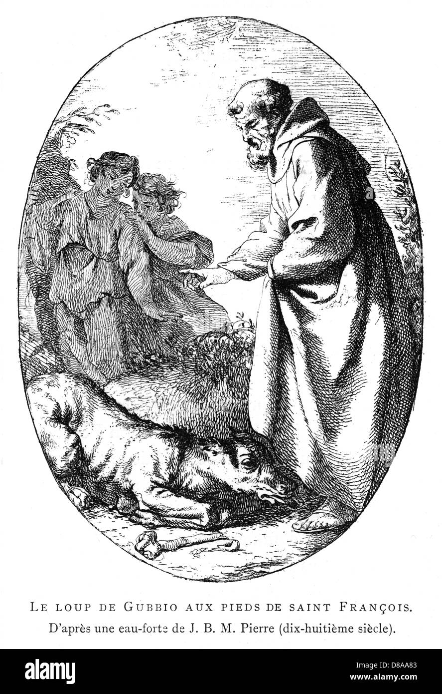 FRANCIS OF ASSISI & WOLF Stock Photo - Alamy