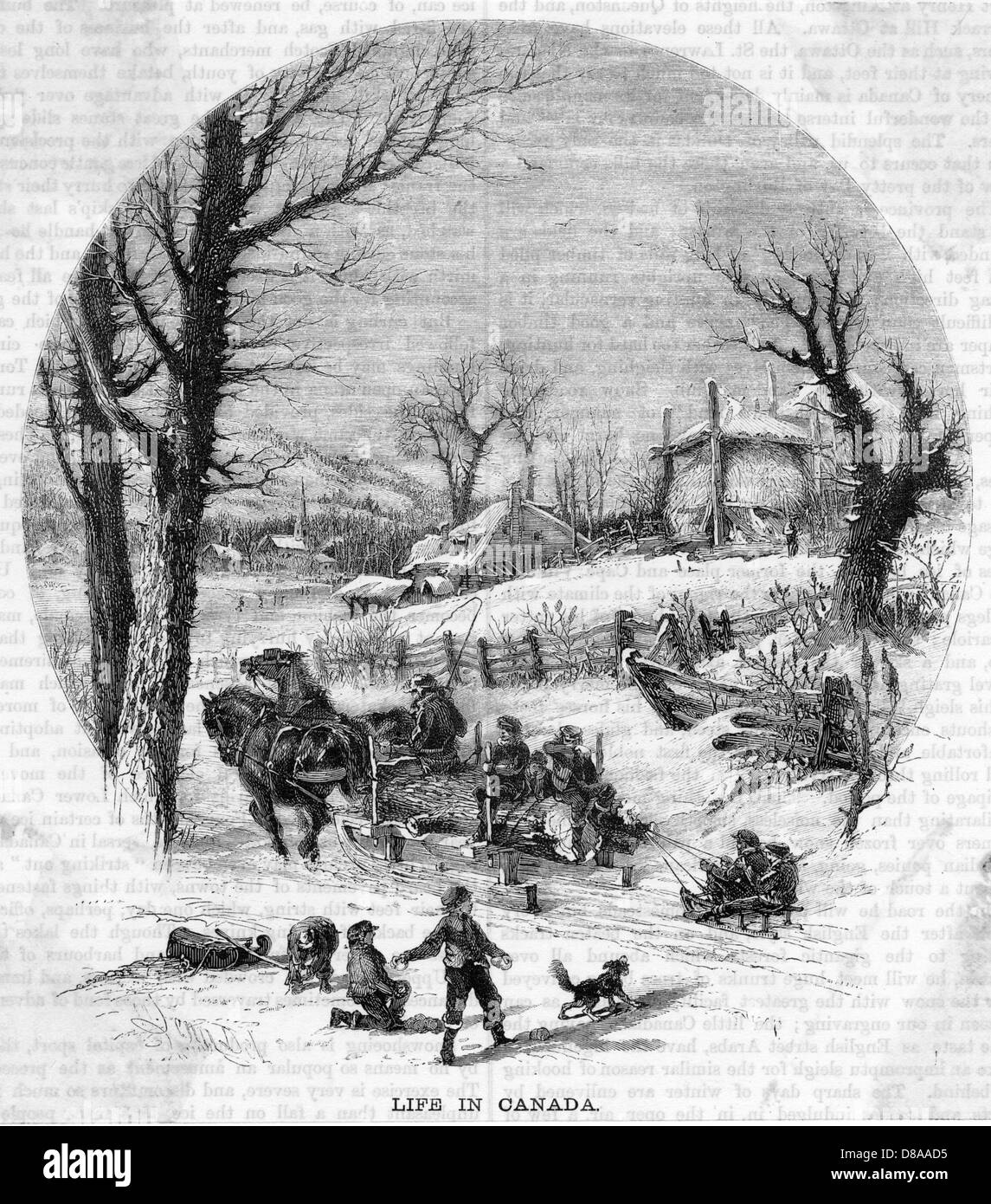 Winter scene scenes Black and White Stock Photos & Images - Alamy