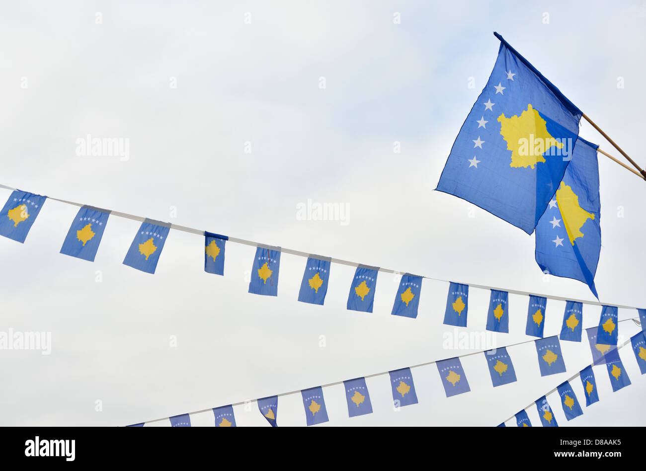 Kosovo flags, Prizren, Kosovo Stock Photo - Alamy