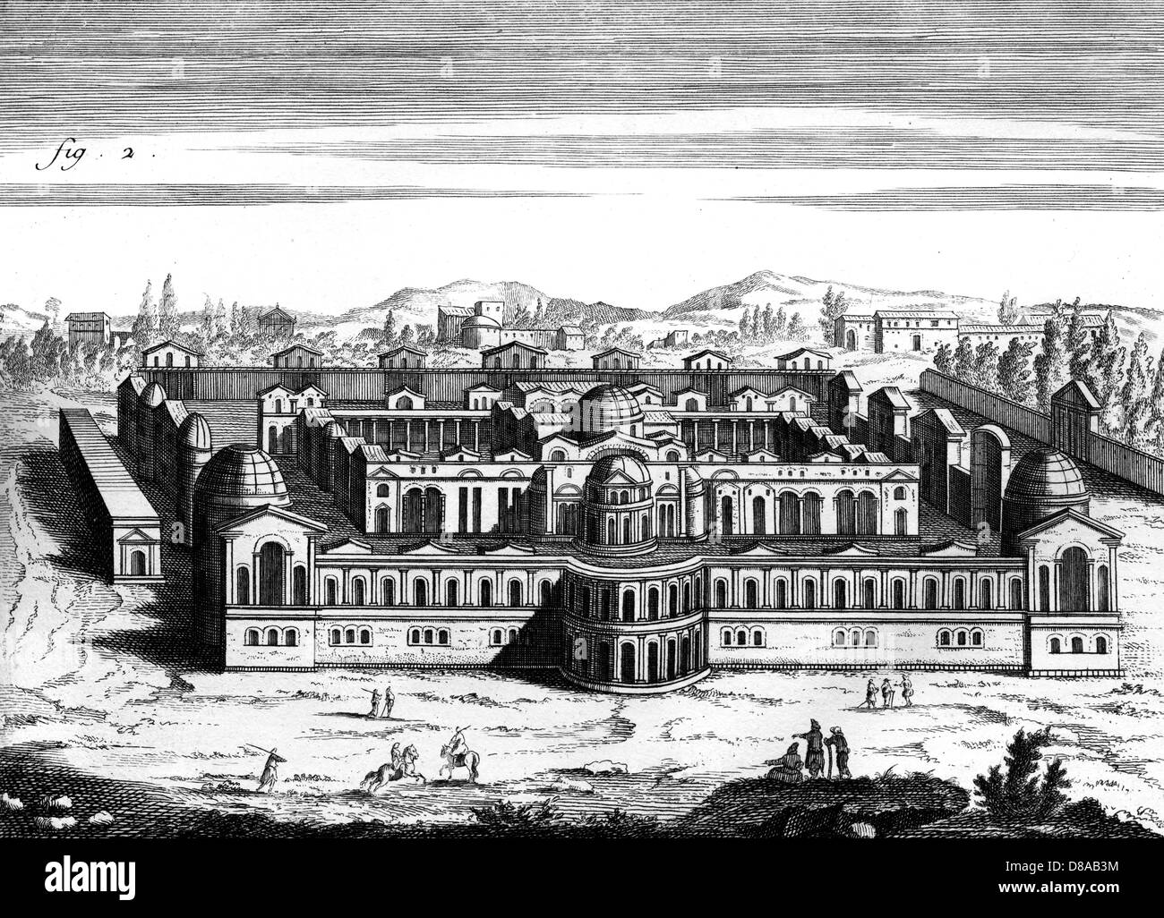 Roman baths of diocletian Black and White Stock Photos & Images - Alamy