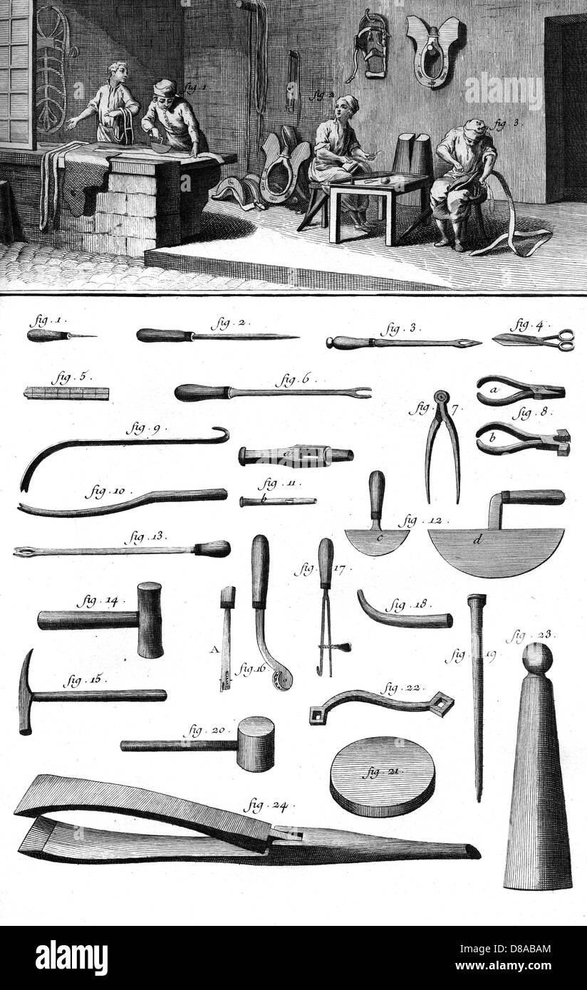 Saddlers in the - 18th century Stock Photo - Alamy