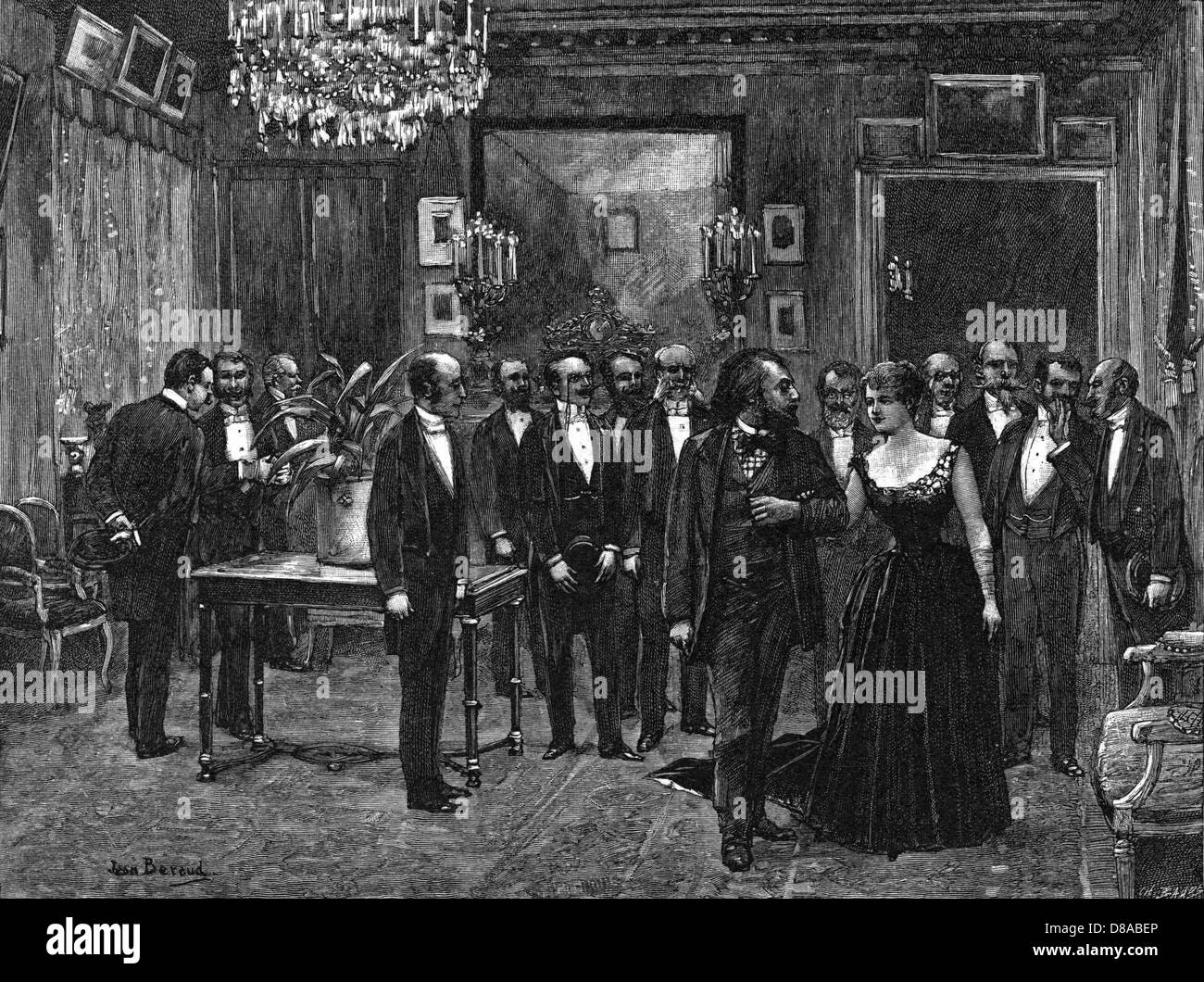 GAMBETTA AT A SALON Stock Photo - Alamy