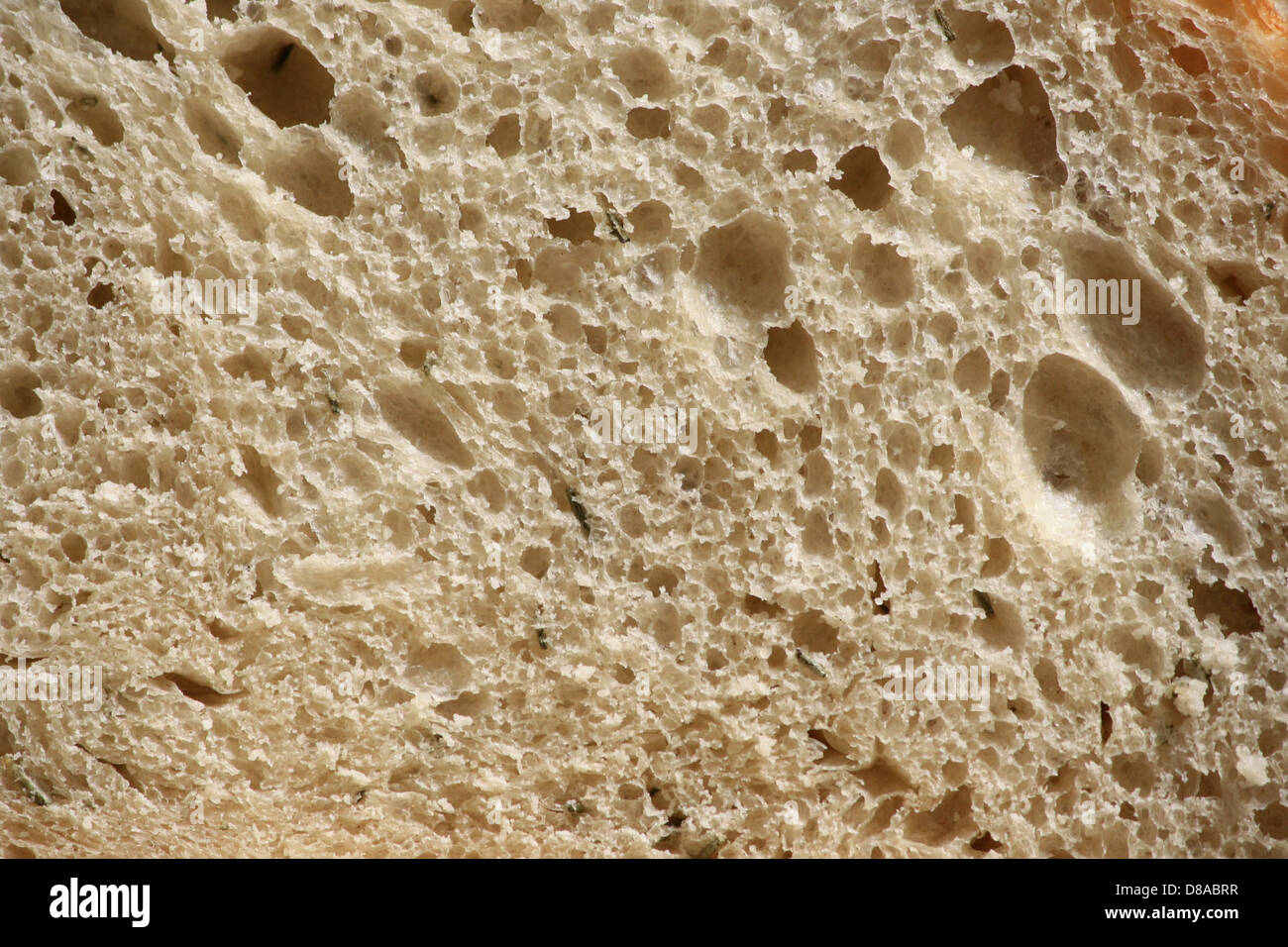 A close-up image of bread texture, showcasing the intricate patterns ...