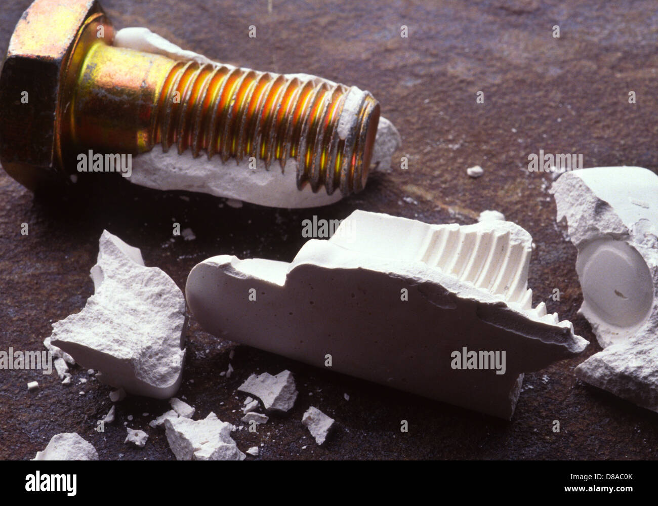 Broken cast and bolt Stock Photo - Alamy