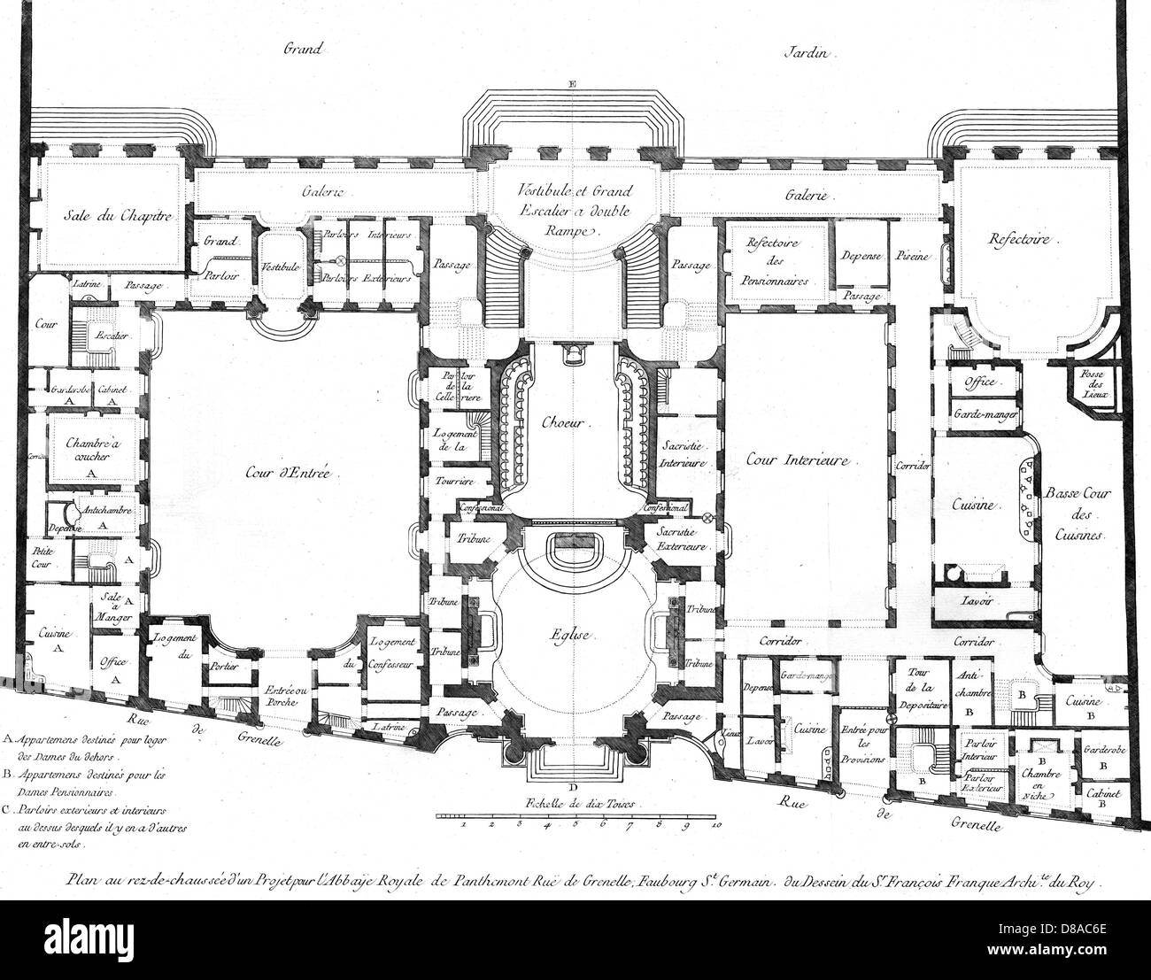 PANTHEMONT ABBEY PLAN Stock Photo - Alamy