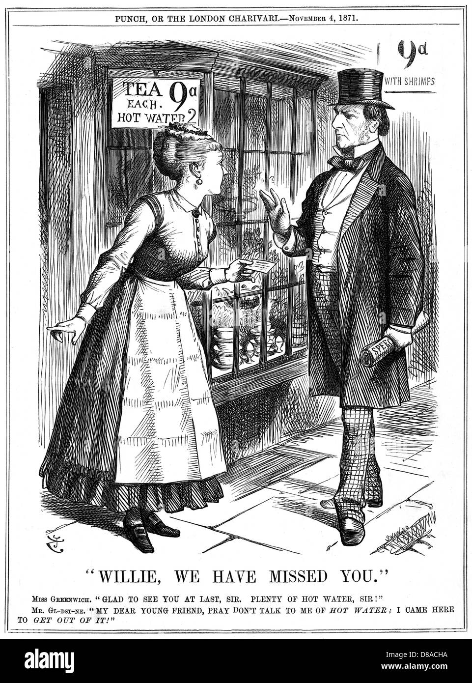 Cartoon, Willie, We Have Missed You (Gladstone Stock Photo - Alamy