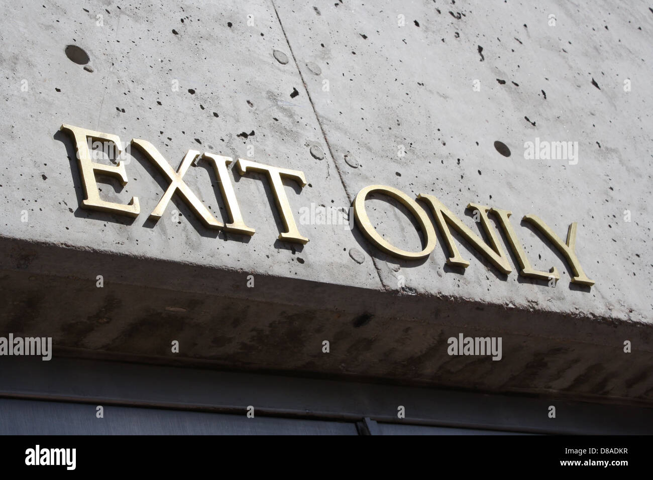 A simple sign labeled 'Exit Only' in a clear and readable font. This ...