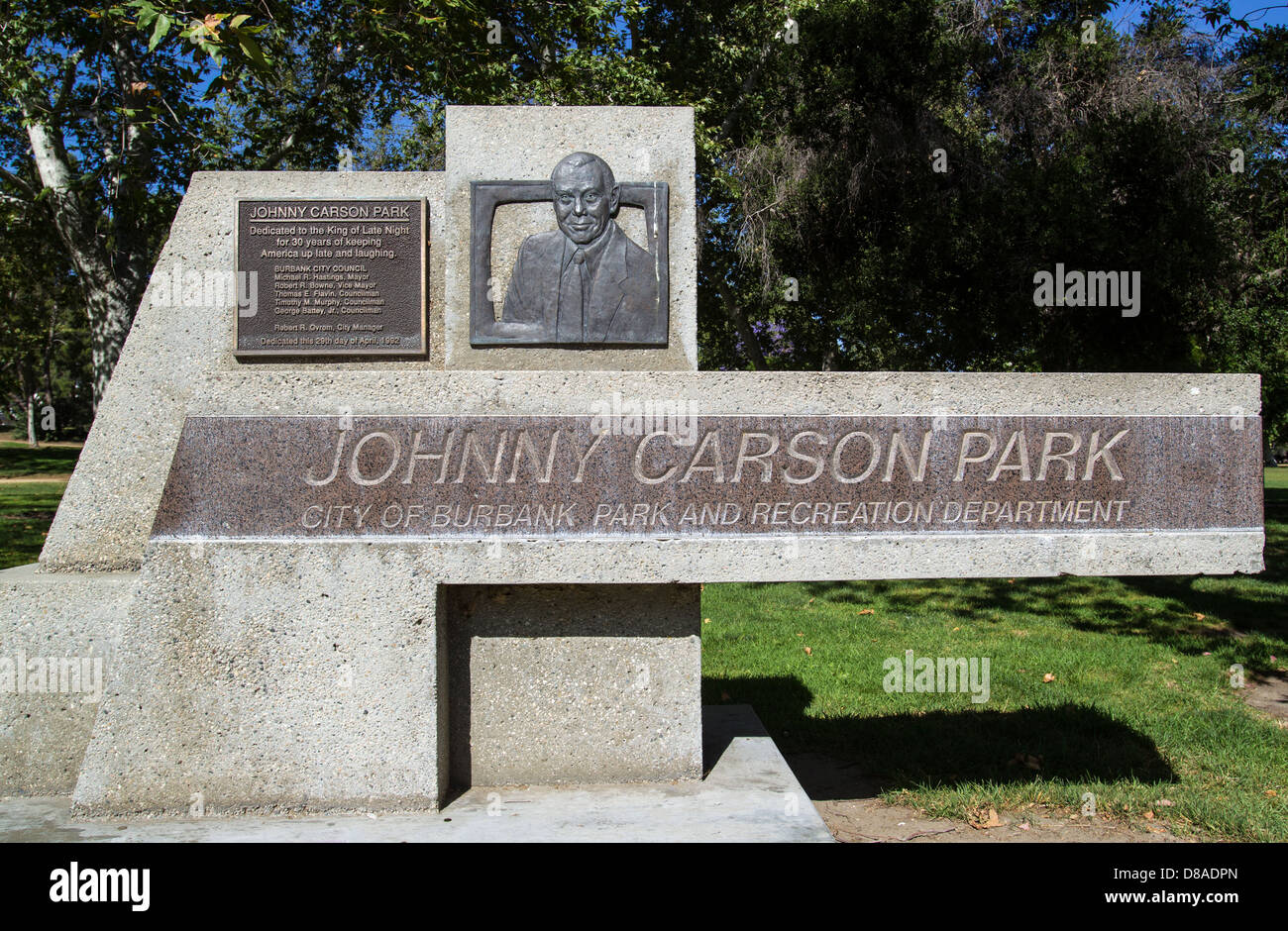 Johnny Carson Park in Burbank, California Stock Photo - Alamy
