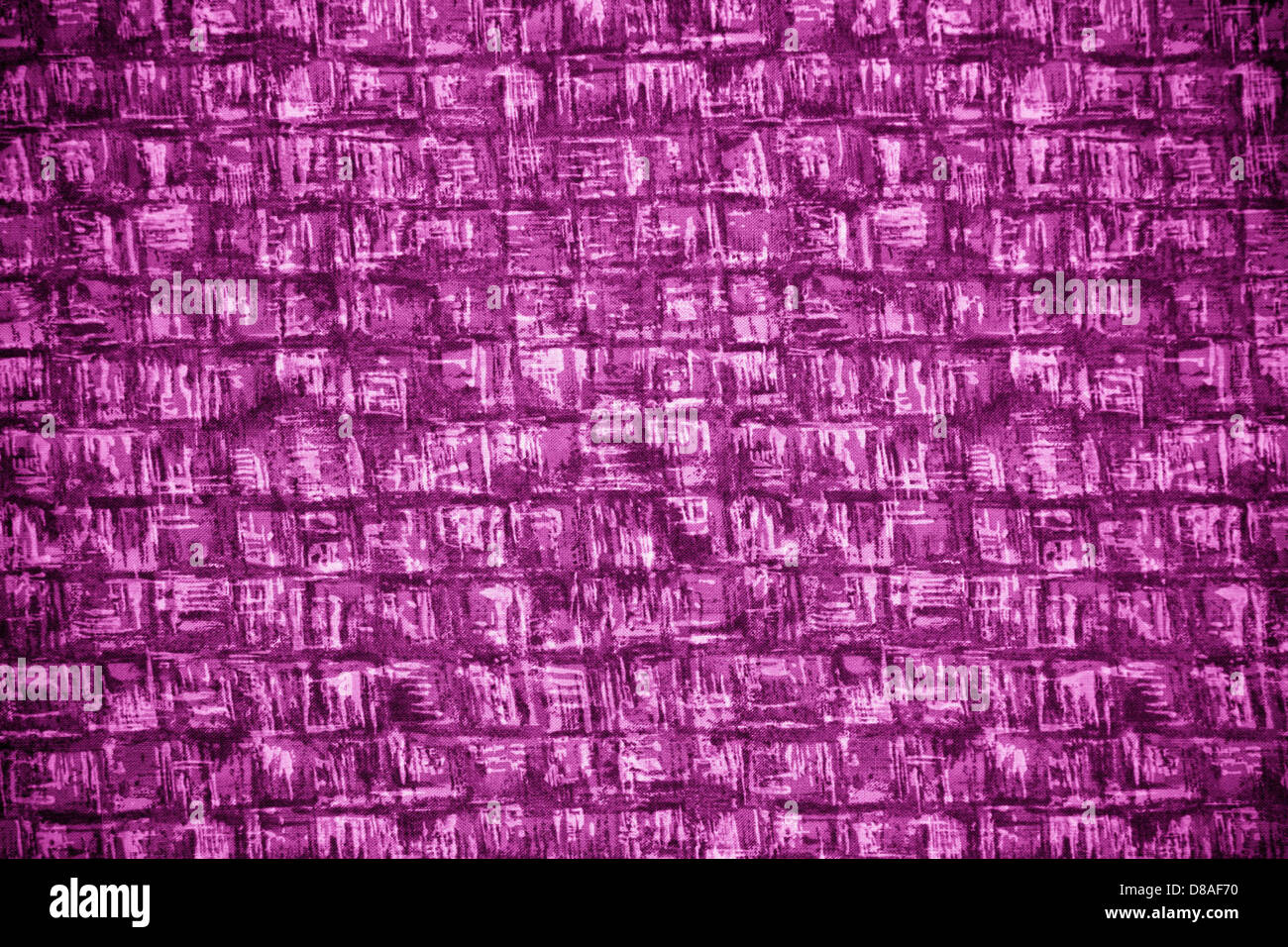 An abstract design of magenta fabric featuring square patterns. The ...
