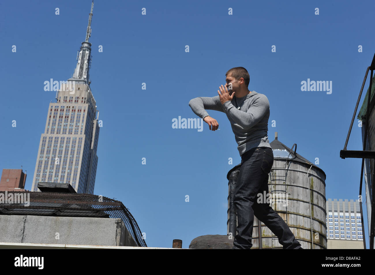 Male actor head shot showing action movie character Stock Photo - Alamy