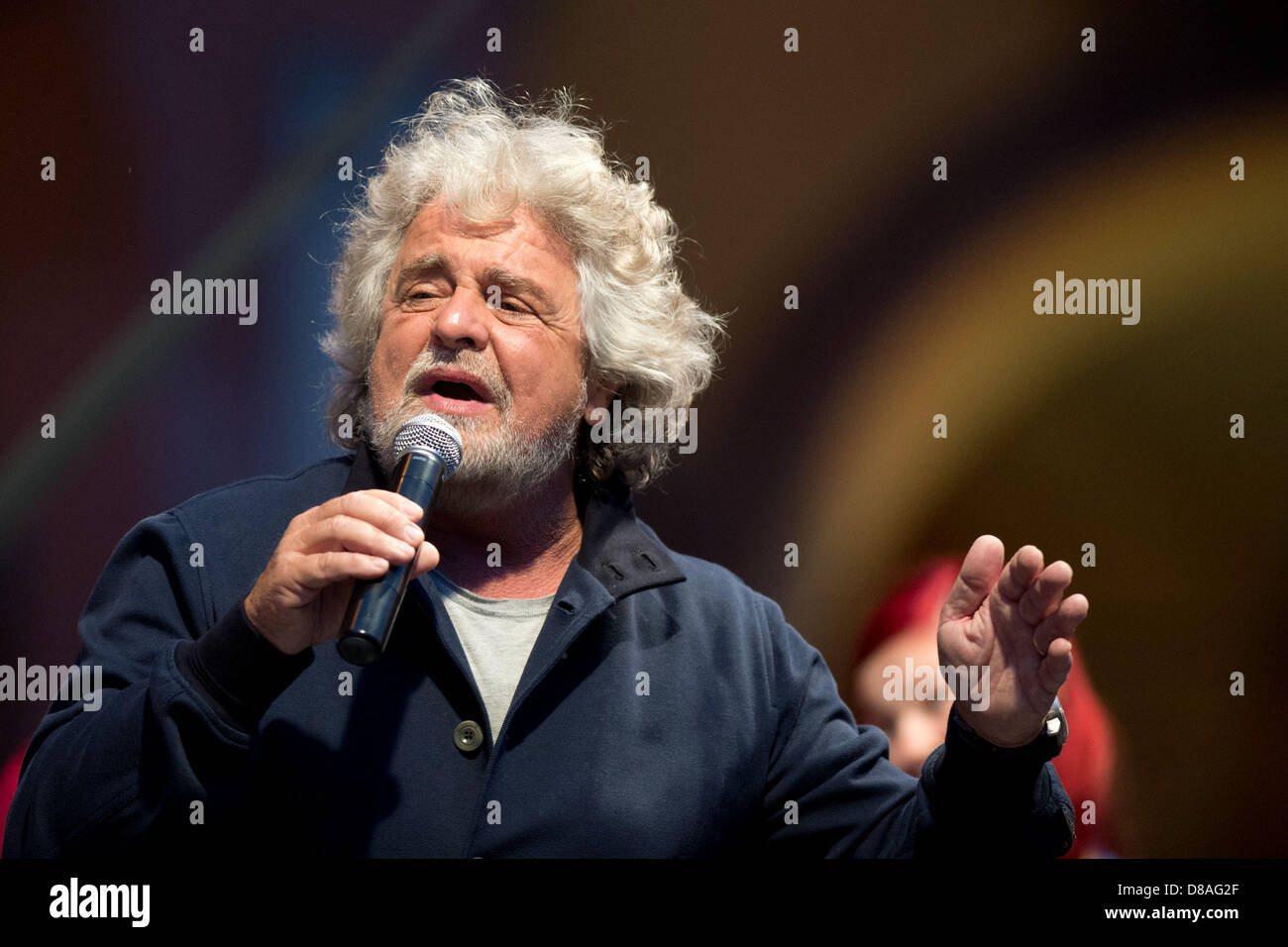 Imola, Italy. 22nd May 2013. Beppe Grillo, a leading political figure ...