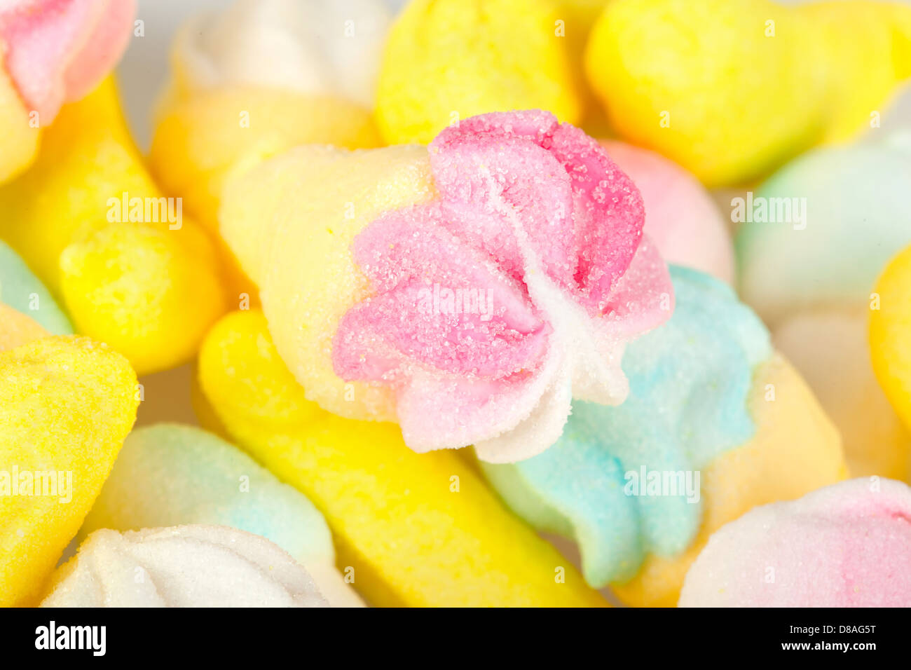 Mixed sweet candies with sugar Stock Photo - Alamy
