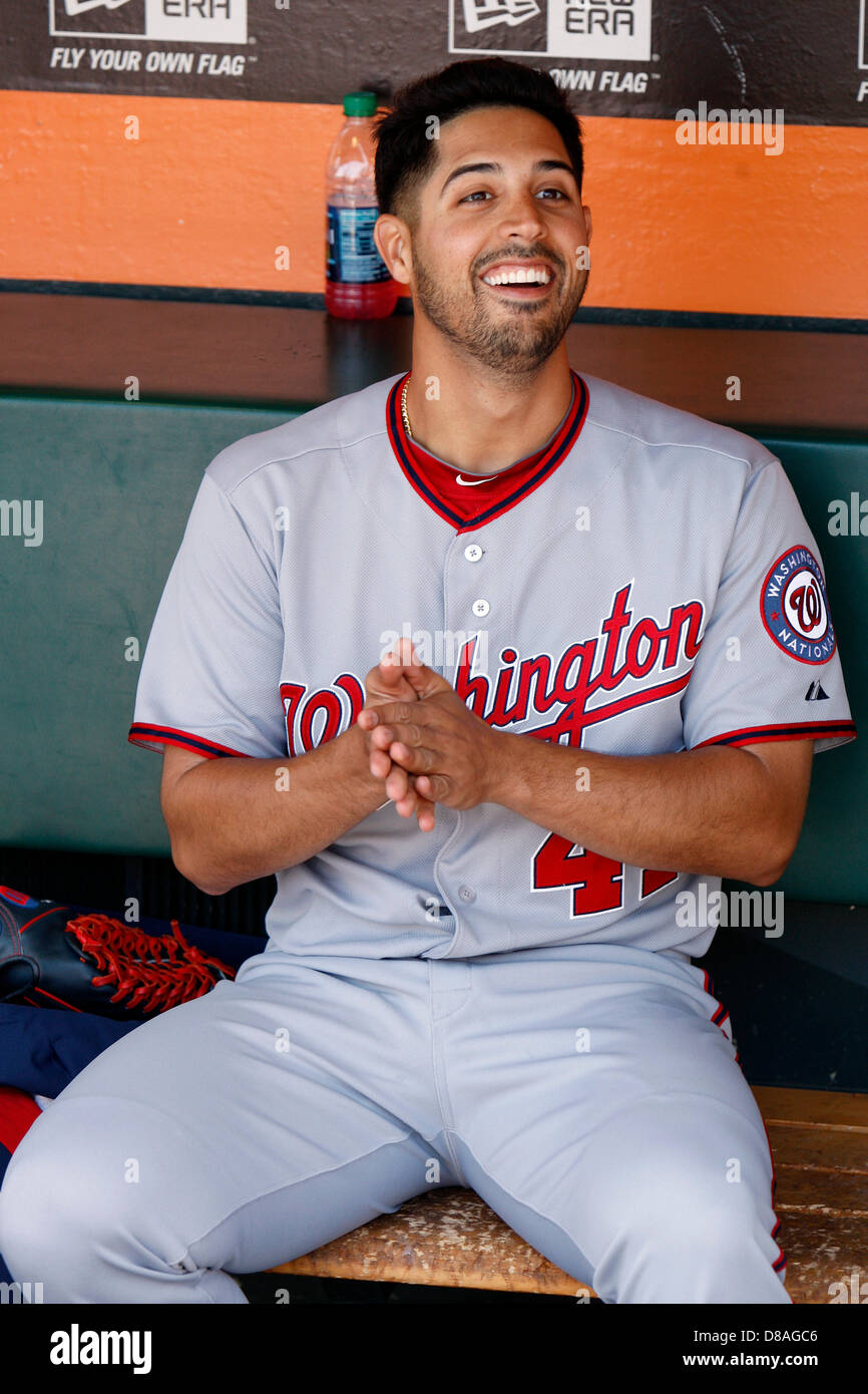 San Francisco, California, USA. 22nd May 2013. Washington pitcher Gio ...
