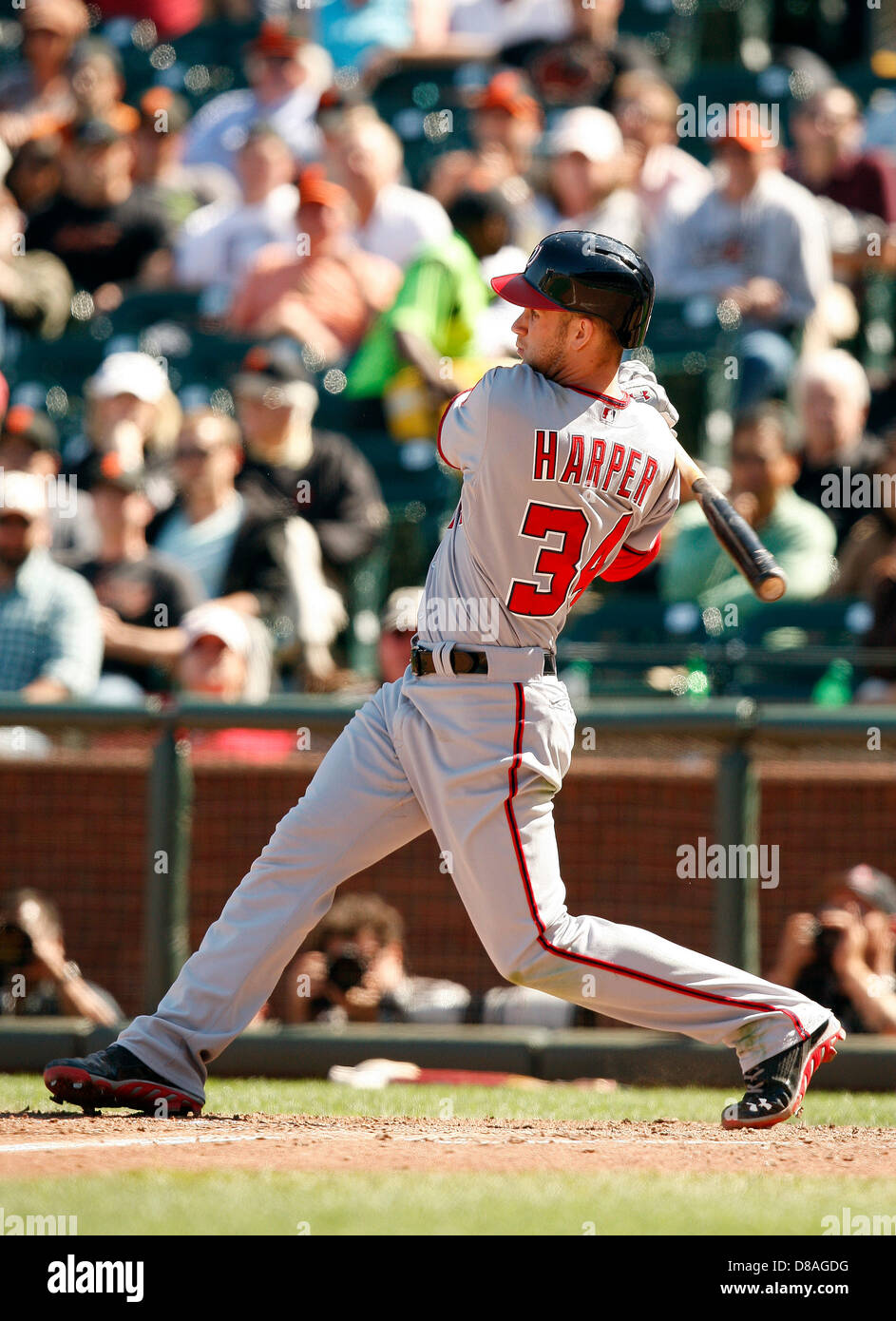 San Francisco, California, USA. 22nd May 2013. Washington outfielder ...