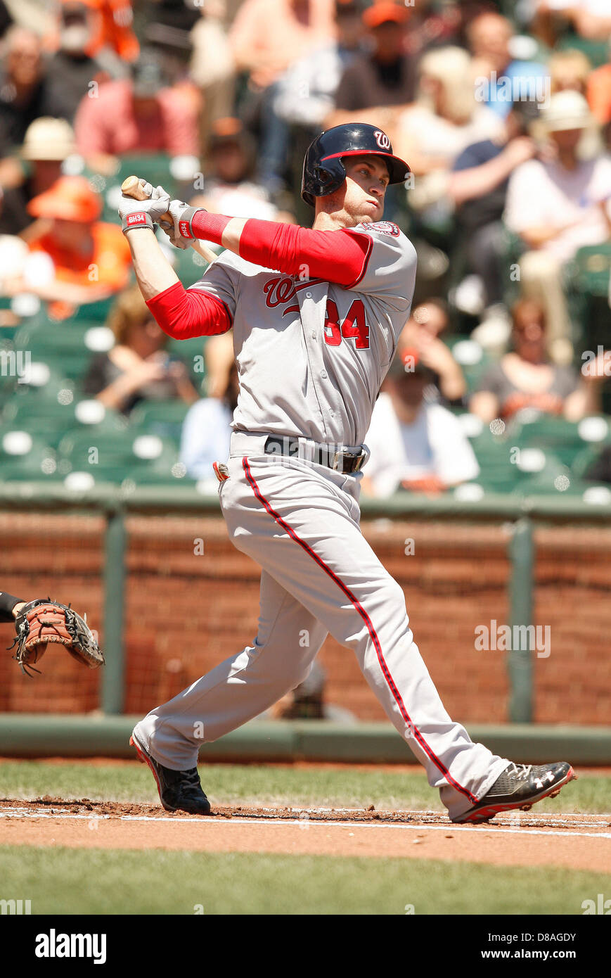 San Francisco, California, USA. 22nd May 2013. Washington outfielder ...
