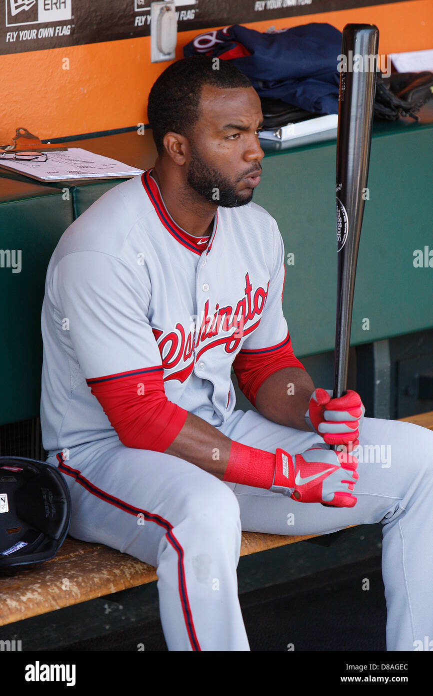 San Francisco, California, USA. 22nd May 2013. Washington outfielder ...