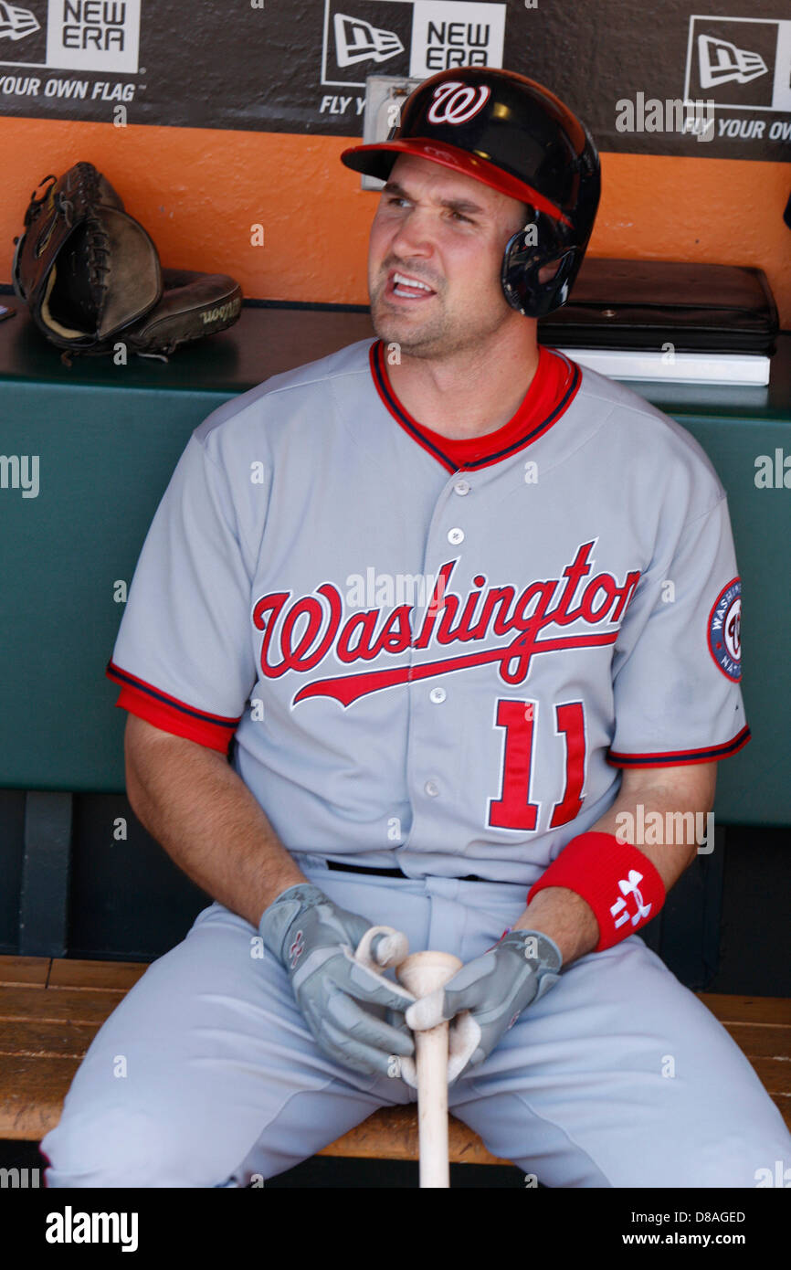 San Francisco, California, USA. 22nd May 2013. Washington third baseman ...