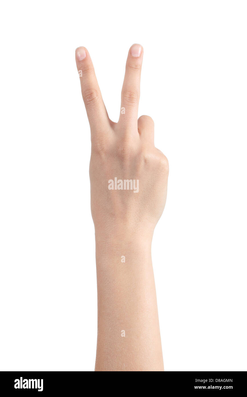 Hand signals woman hi-res stock photography and images - Alamy