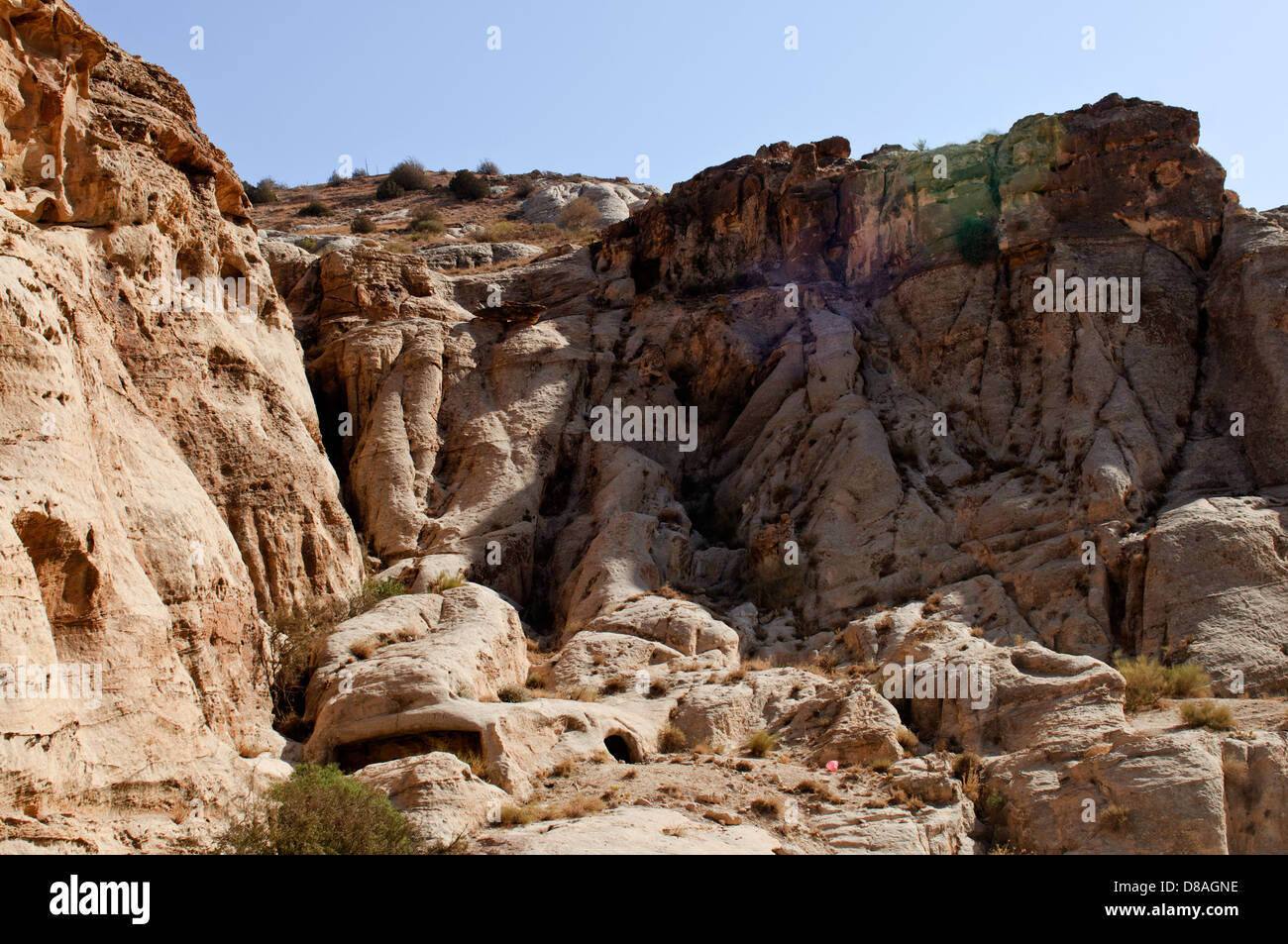 Ancient rock formation in Petra, Jordan Stock Photo - Alamy