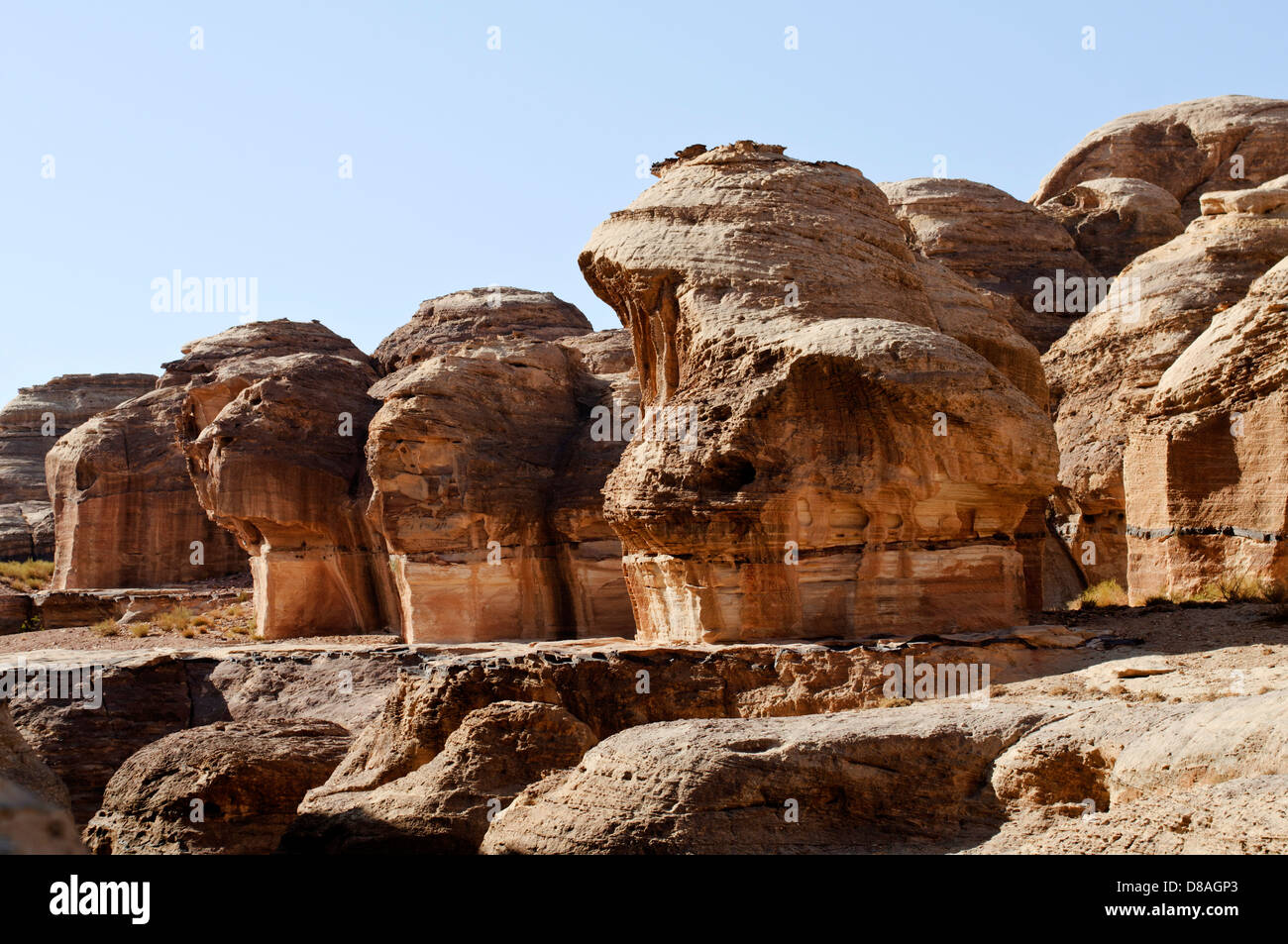Ancient rock formation in Petra, Jordan Stock Photo - Alamy