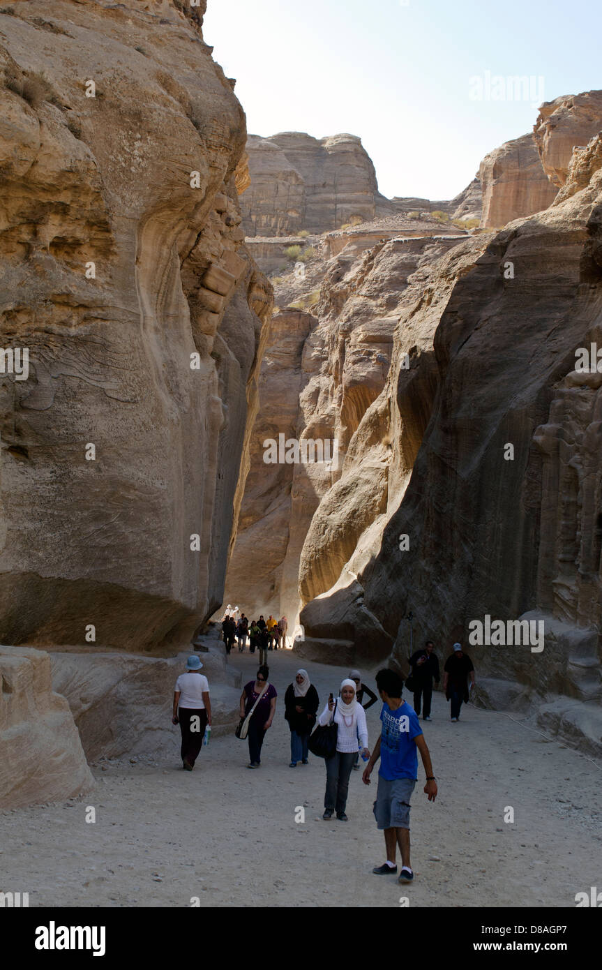 Ancient rock formation in Petra, Jordan Stock Photo - Alamy