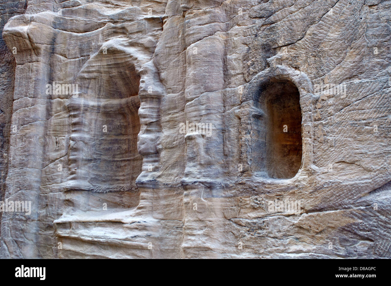 Ancient rock formation in Petra, Jordan Stock Photo - Alamy