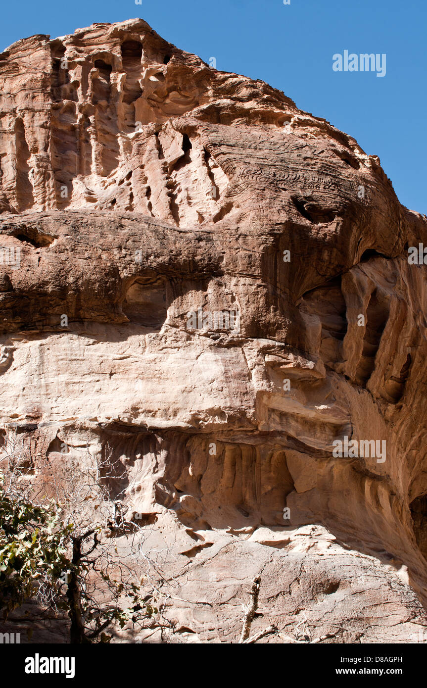 Ancient rock formation in Petra, Jordan Stock Photo - Alamy