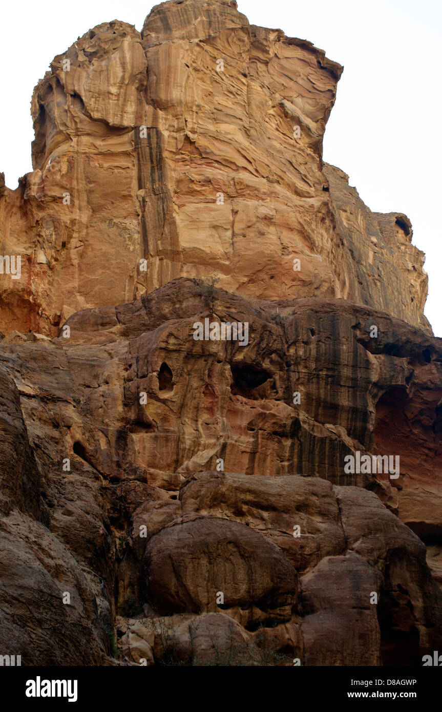 Ancient rock formation in Petra, Jordan Stock Photo - Alamy