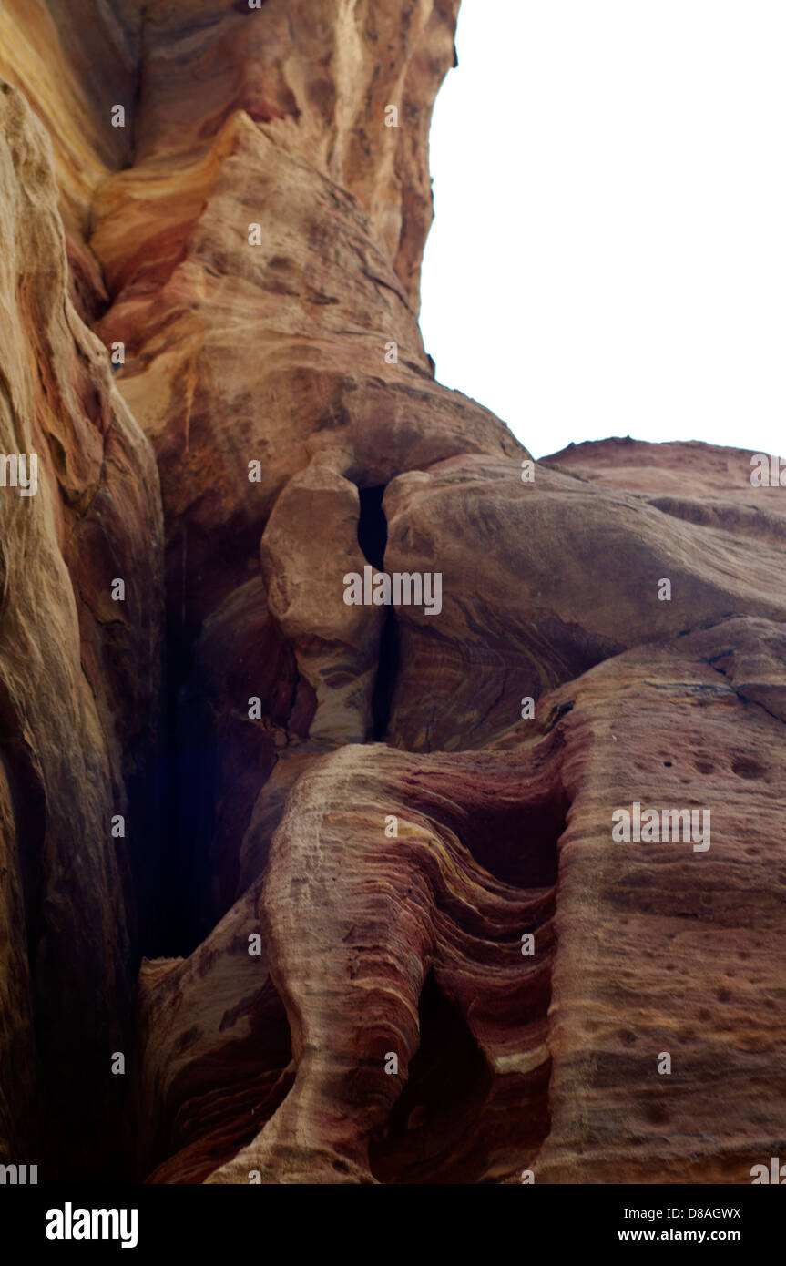 Ancient rock formation in Petra, Jordan Stock Photo - Alamy