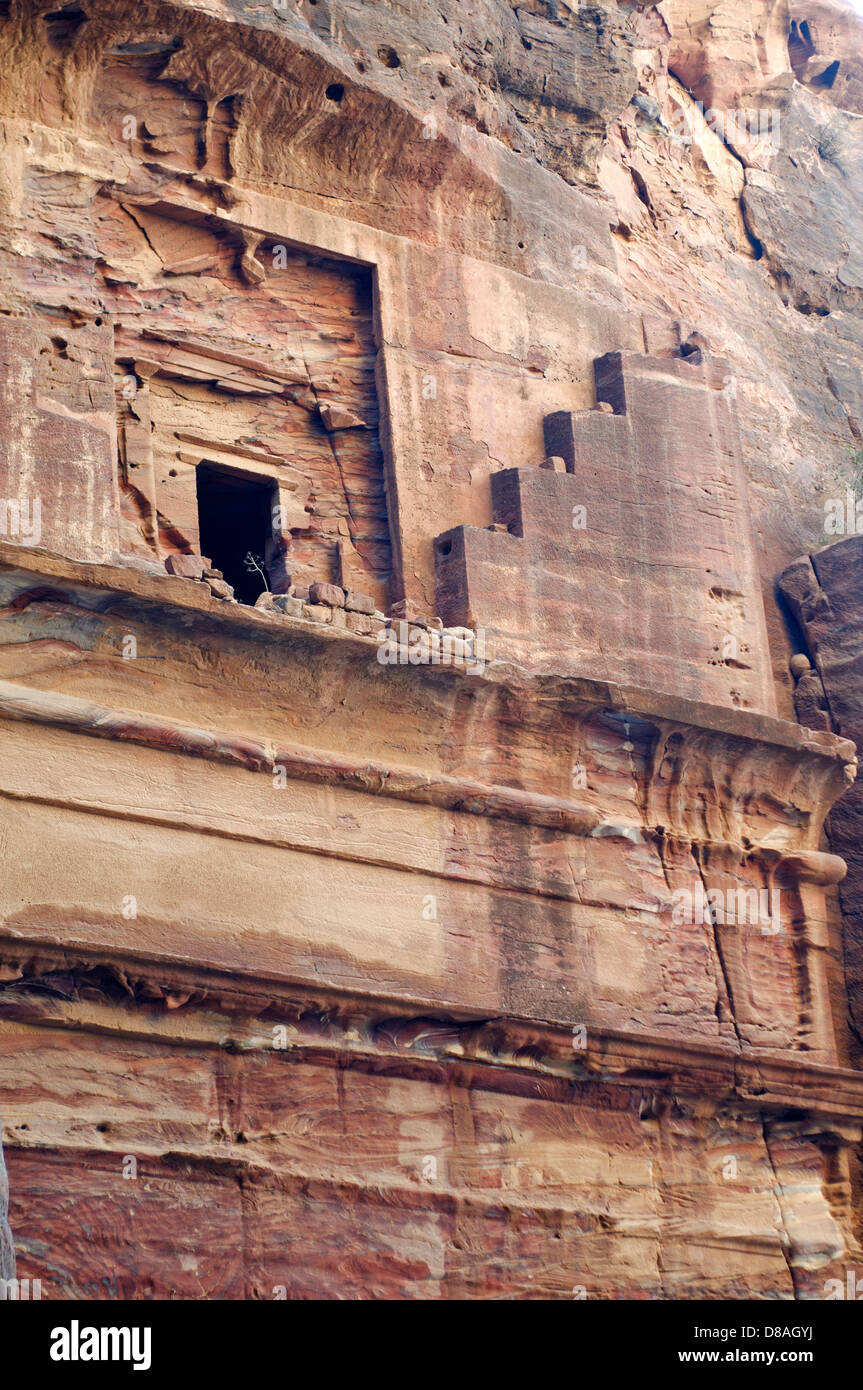 Ancient rock formation in Petra, Jordan Stock Photo - Alamy