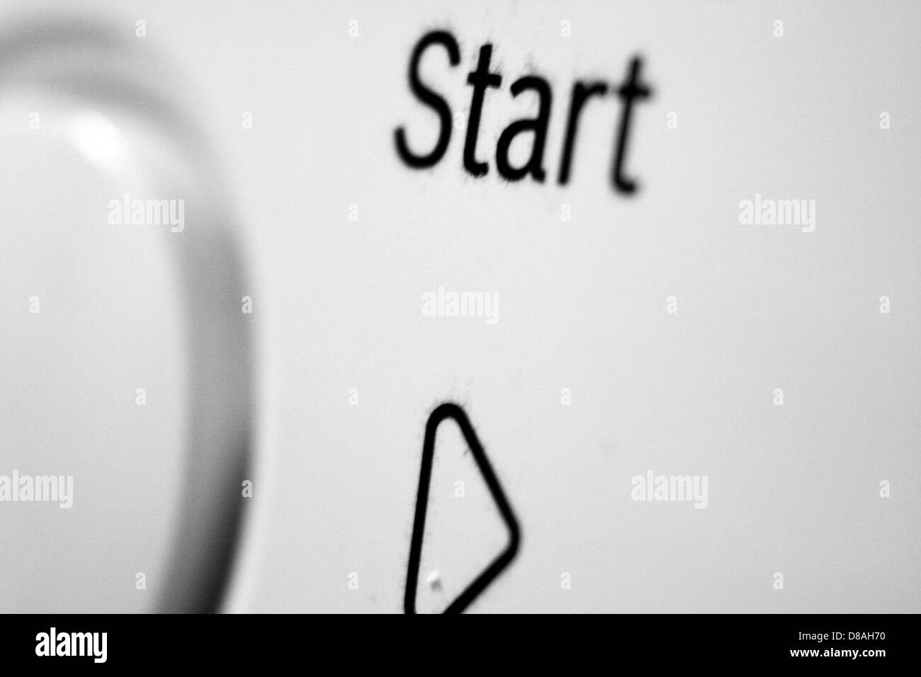 Start button Black and White Stock Photos & Images - Alamy