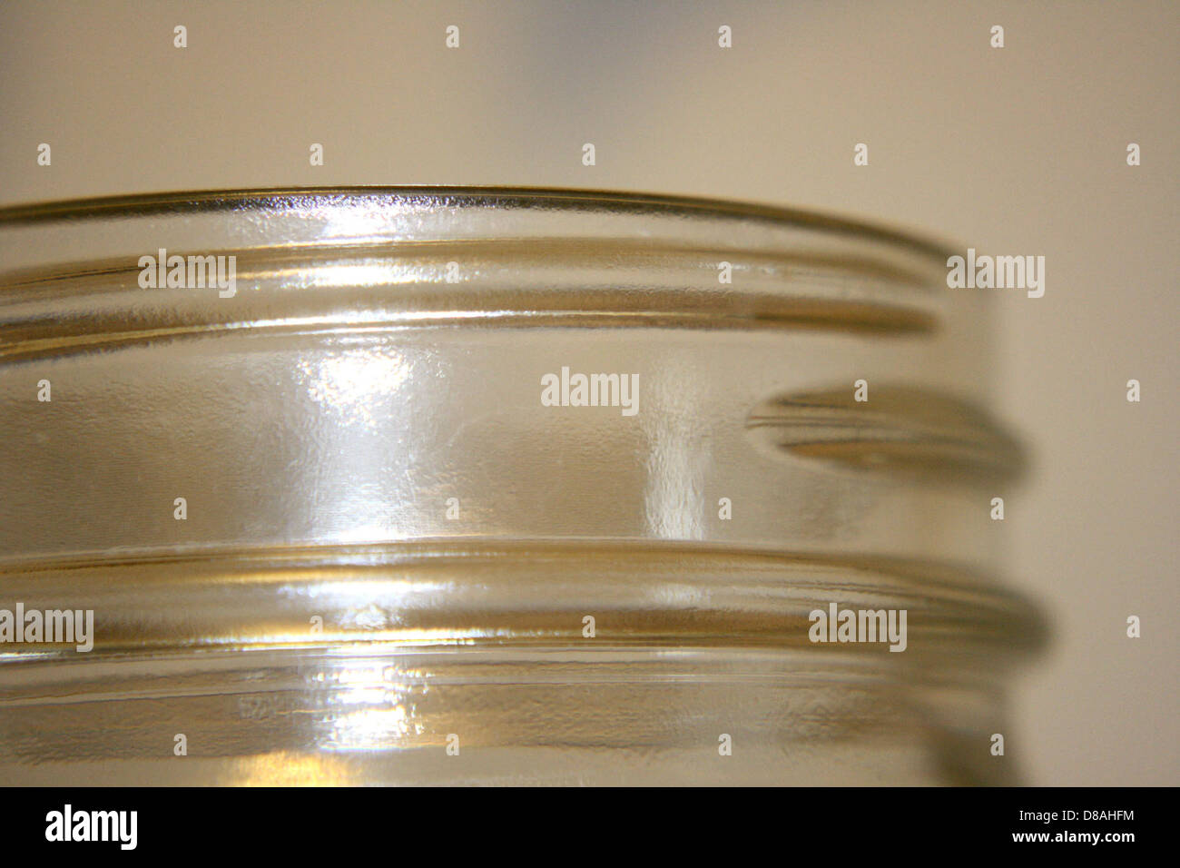 threaded top section of glass jar Stock Photo - Alamy