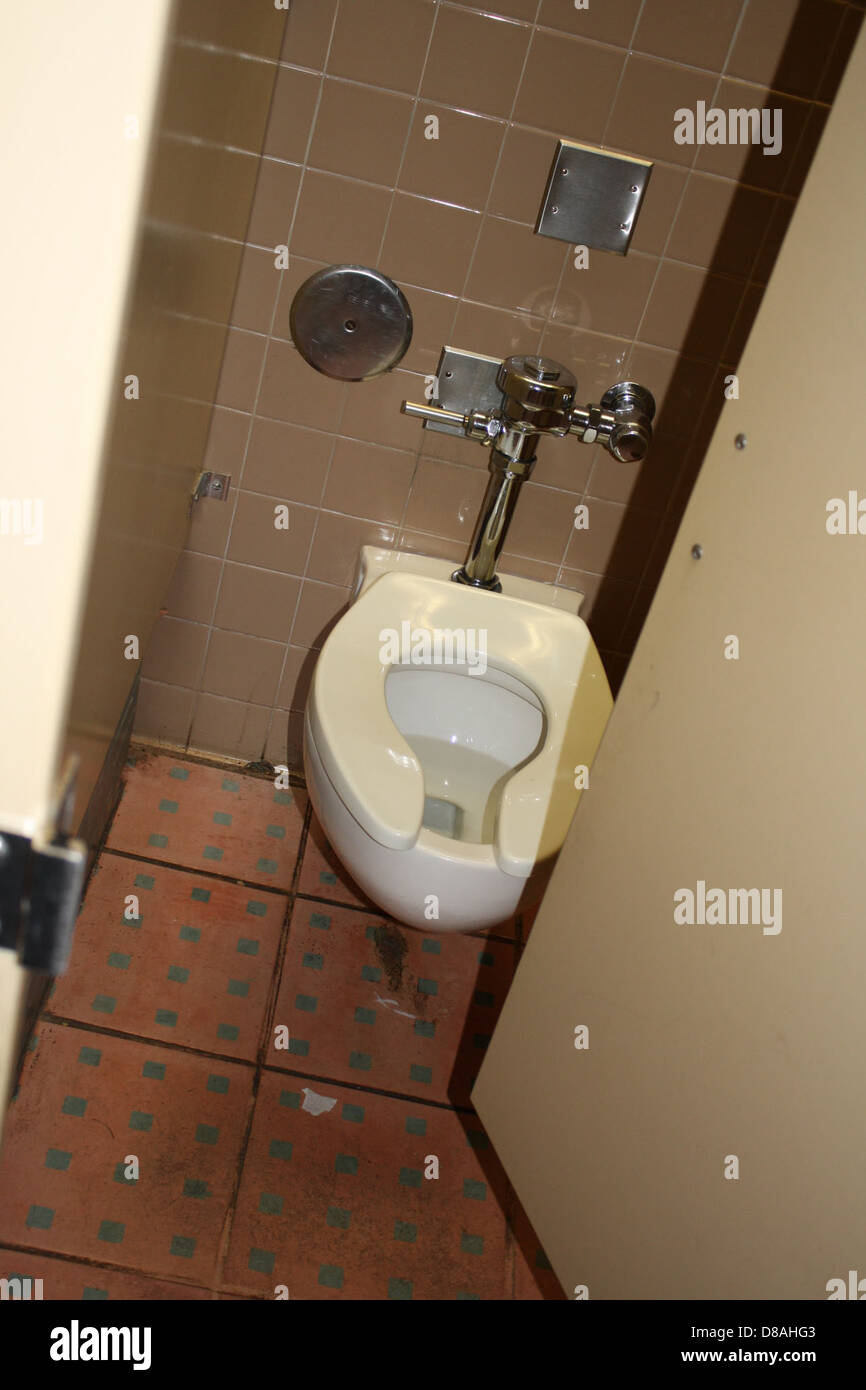 toilet in public restroom stall Stock Photo - Alamy