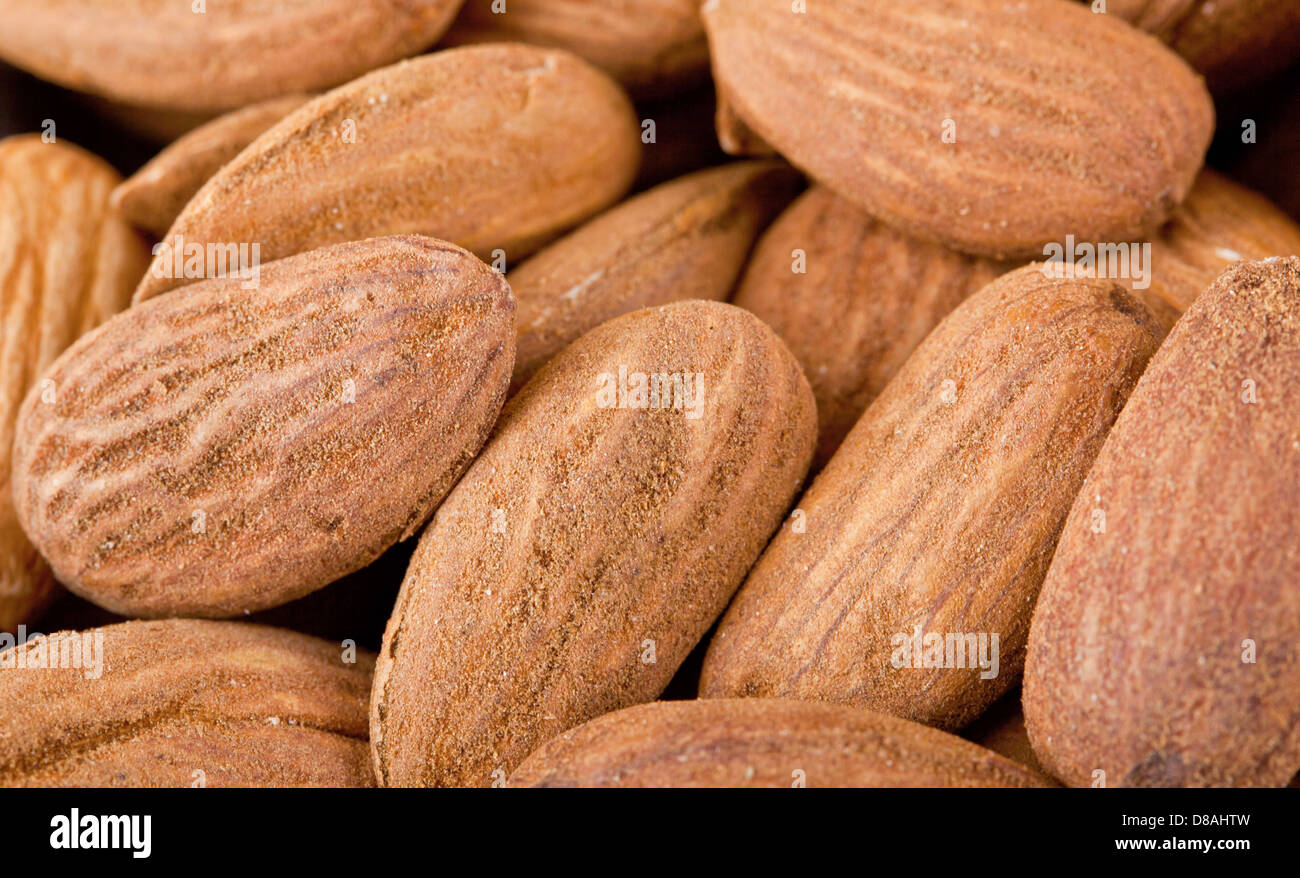 Background of fresh shelled almonds Stock Photo - Alamy