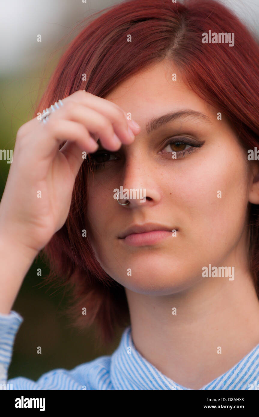 16 year old teenager, young woman portrait Stock Photo - Alamy